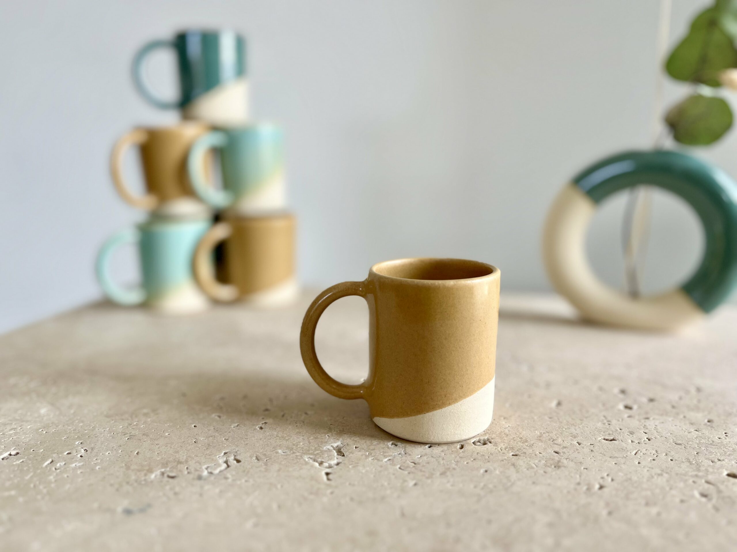 Tasse expresso avec anse en céramique artisanale - Atelier Suarelle ...